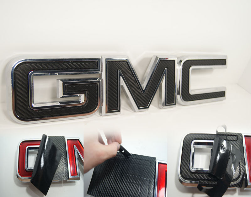 Front Universal Emblem Overlay Wrap For 2007+ GMC | Decal Concepts