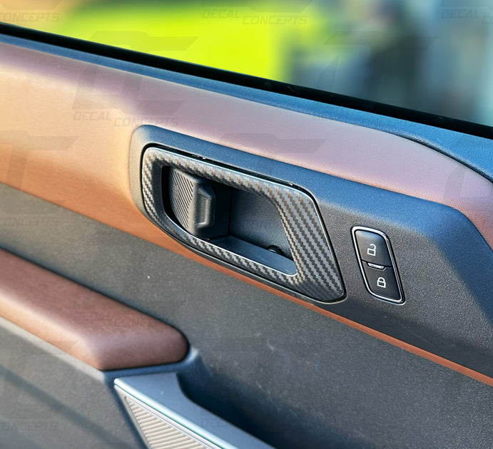 Carbon Fiber Door Handle Accent Decal Kit For Ford Bronco | Decal ...