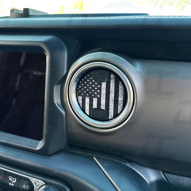 American Flag Interior AC Vent Accent Decal Kit For Jeep Wrangler / Gl ...