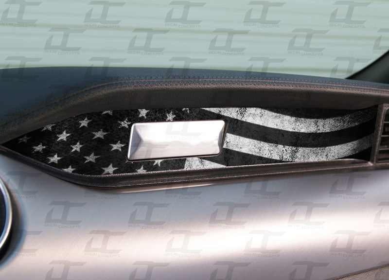 American Flag Passenger Dash Trim Accent Decal For Ford Mustang (2015 ...