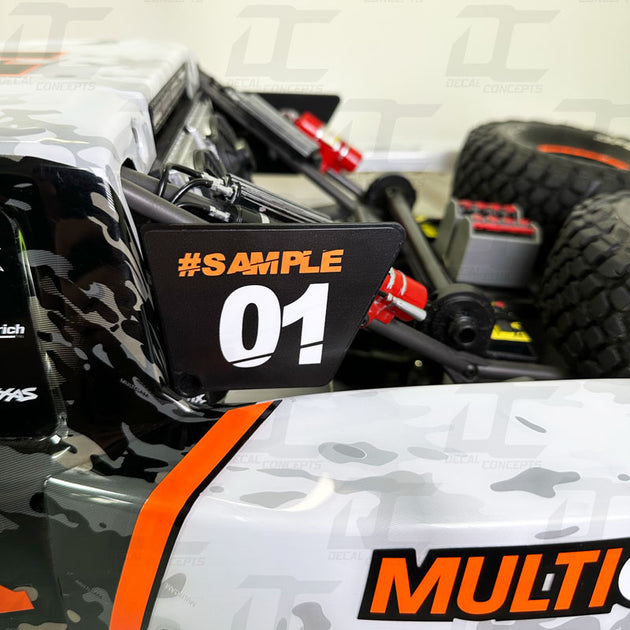 Custom Number & Windshield Banner Decal Kit For Traxxas Unlimited ...