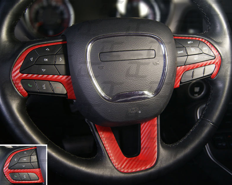 Full Steering Wheel Accent Decal Cover For Dodge Challenger (2015-2023 ...