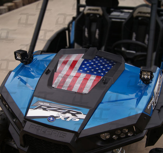 American Flag Hood Accent Decal Graphic For Polaris RZR 1000 | Decal ...